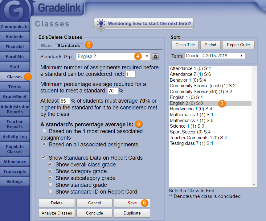 Set Criteria for "Met"