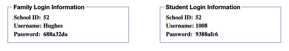 How do I send login information from Gradelink to a student's parents?